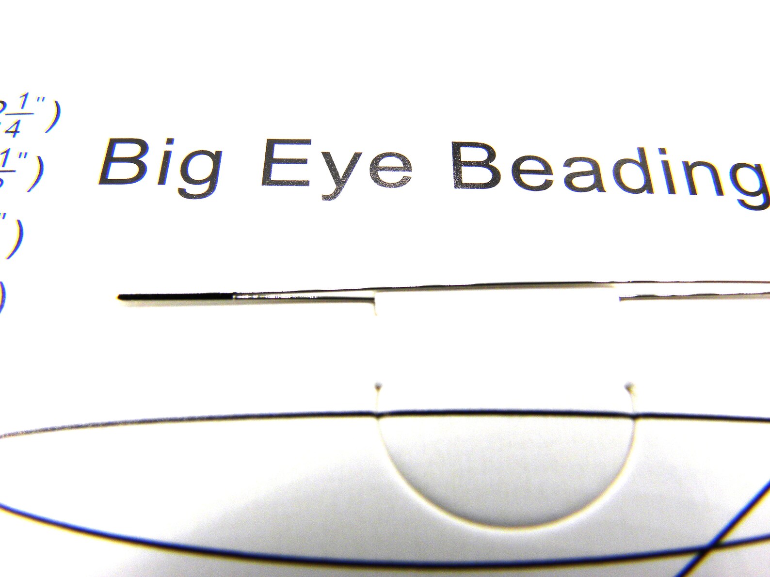 5.7 Cm (2.2 Inch) Medium-length Stainless Steel Big Eye Beading Needle ...