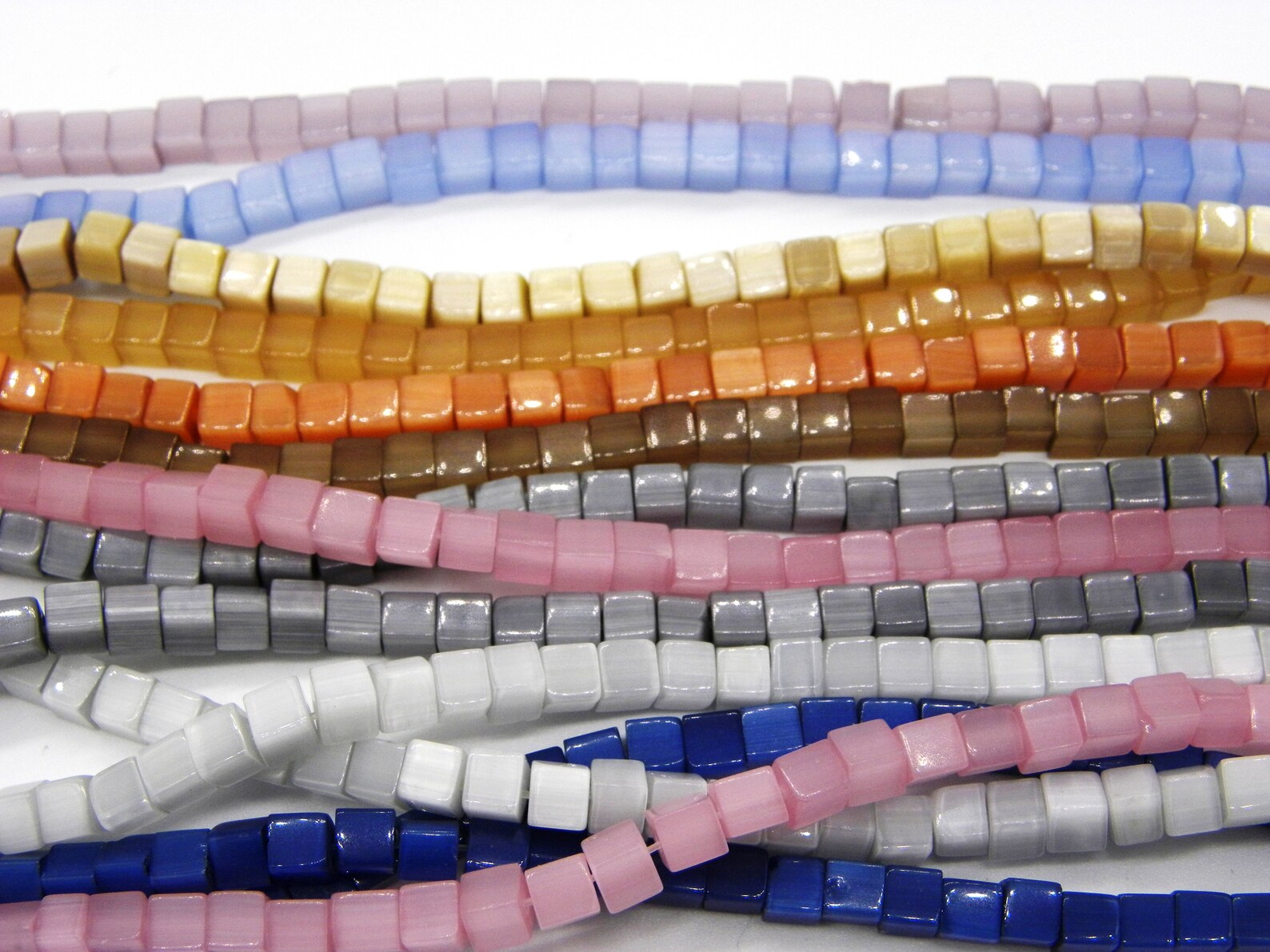 4 Mm Cat Eye Glass Cube Beads - Strand (ca. 95 Pc) - Etsy