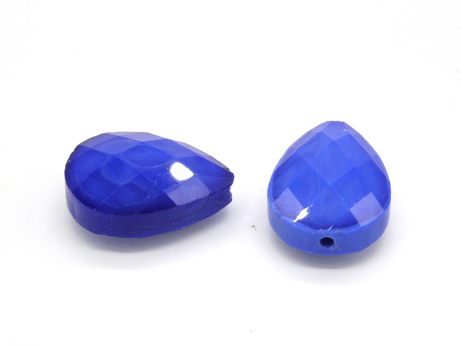 18 Mm Large Hand-made Faceted Drop-shaped Glass Beads - Choice of ...