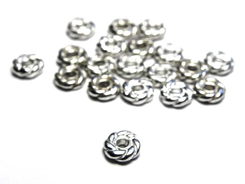 5 Mm Small Solid Sterling Silver 925 Fancy Spacer Beads (2, 5 or 25 Pc ...