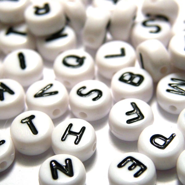 Single Letter Alphabet Beads - Etsy