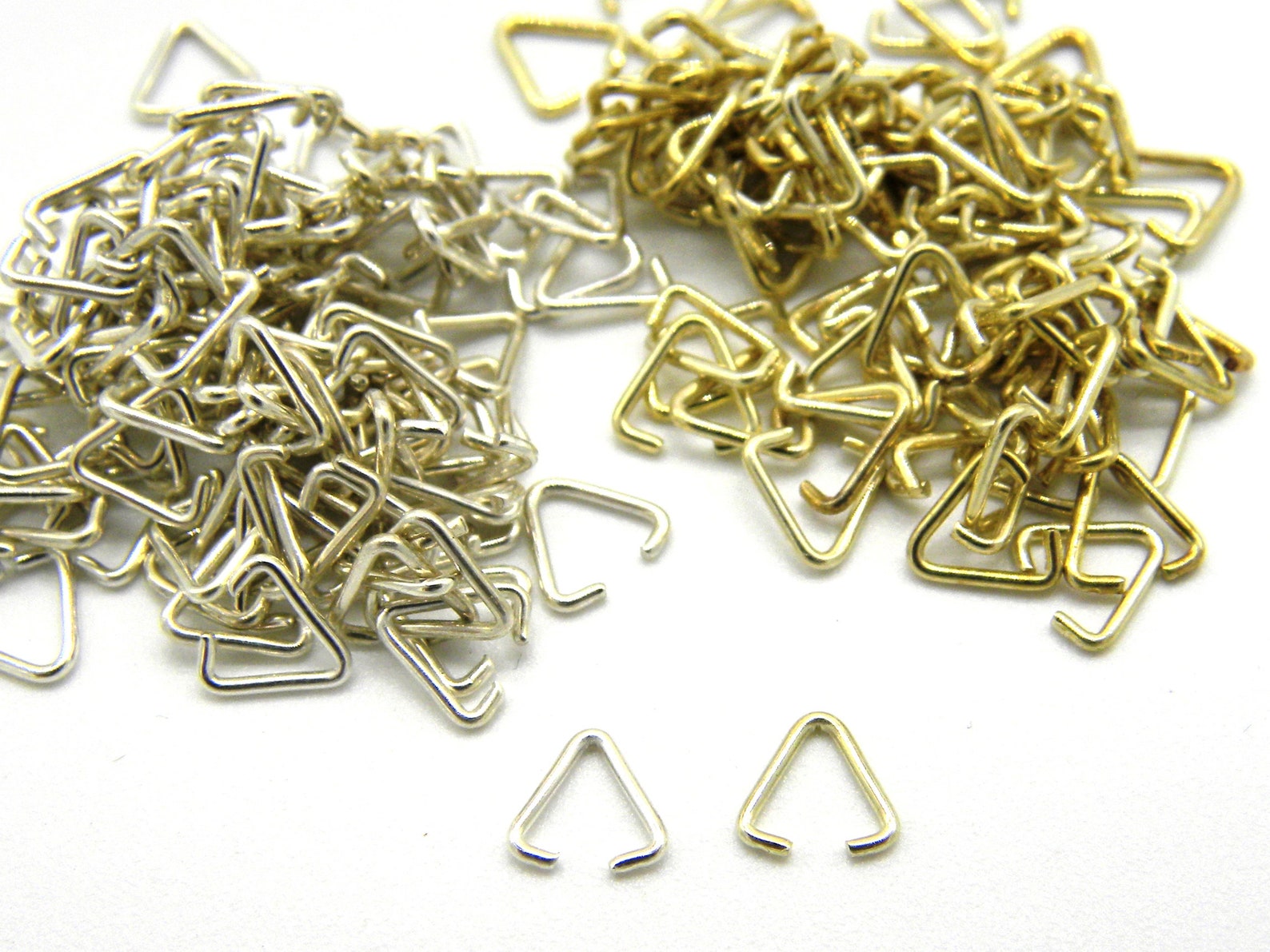 5 Mm Small Triangle Bails - Simple Hangers for Small Pendants - Gold or ...