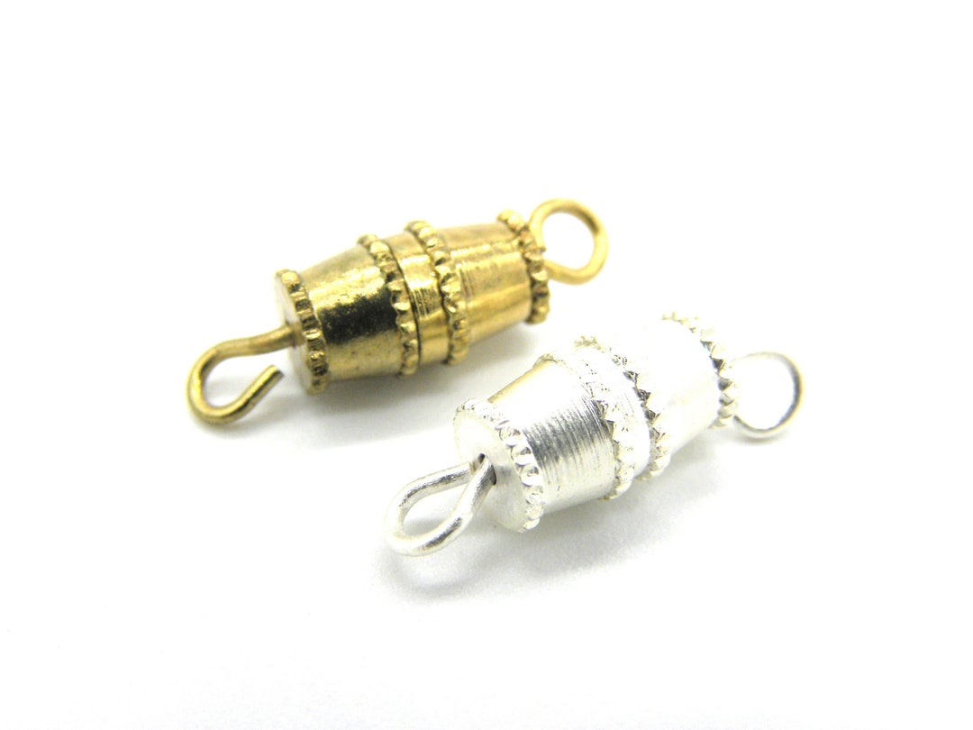 10 X 6 Mm Large Brass Barrel Screw Clasp - Screw-on Clasp for Necklaces ...
