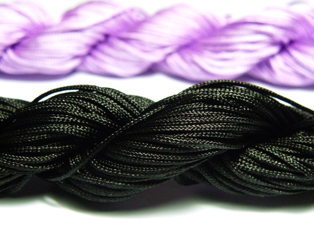 0.8 Mm Nylon Macramé Cord Braided Nylon Jewelry Cord Black - Etsy