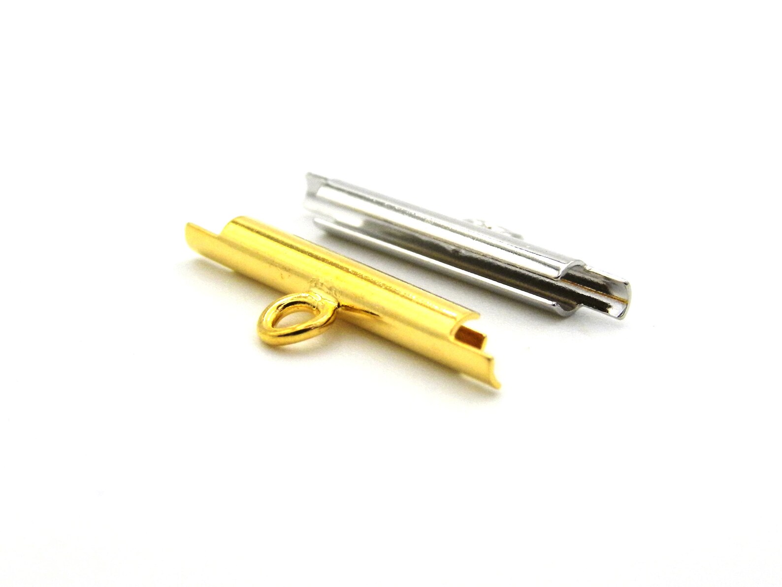 15 Mm Miyuki End Tubes With 1 Loop Gold Plated or Silver Plated ...