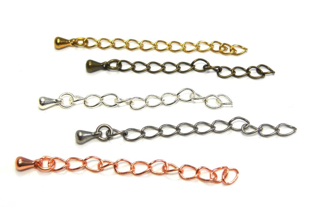 5 Cm Plated Extension Curb Chains With Ball End - Etsy