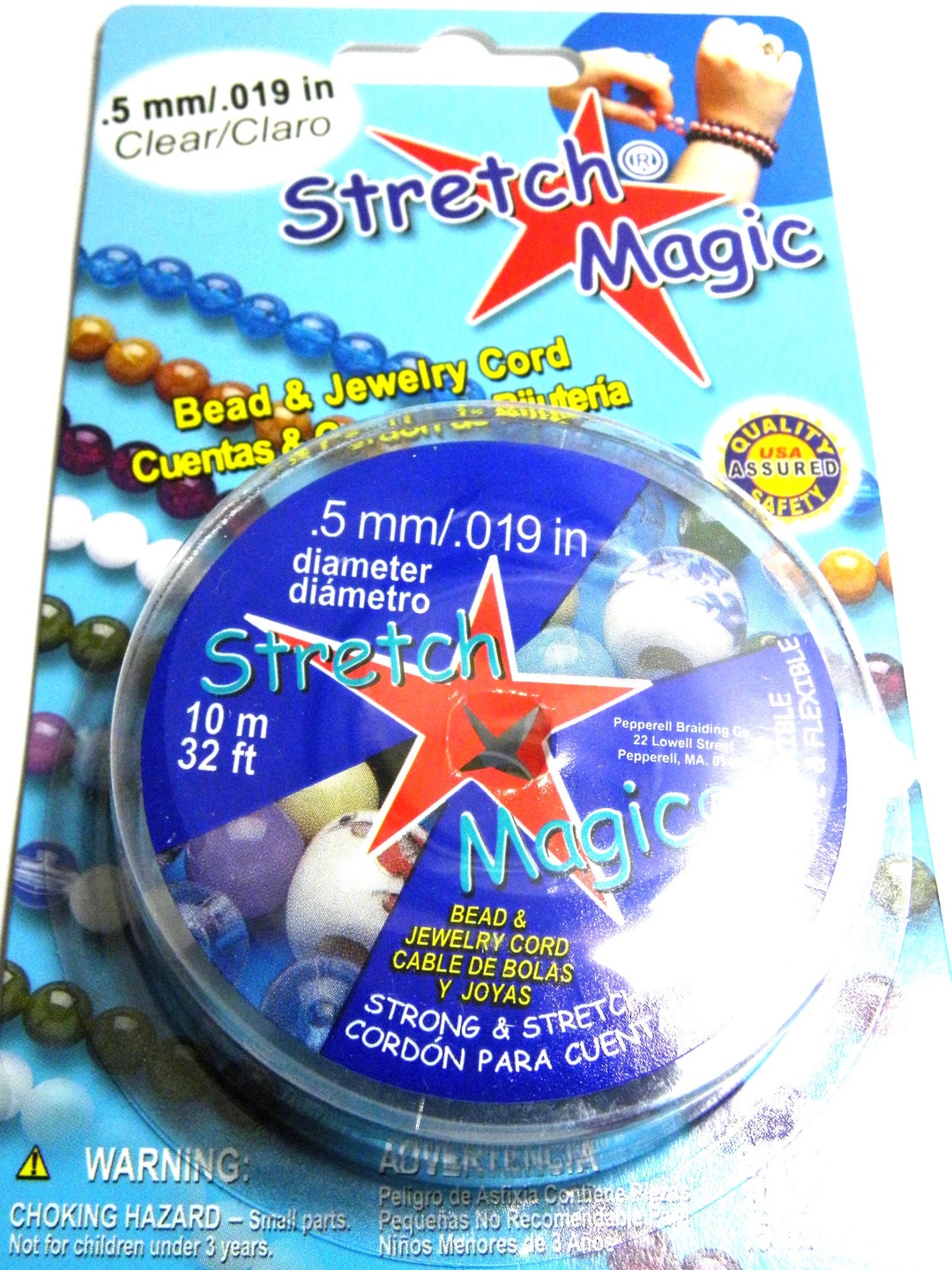 0.5 Mm (.020 Inch) Stretch Magic Elastic Jewelry Cord – 24 GA - 10 M ...