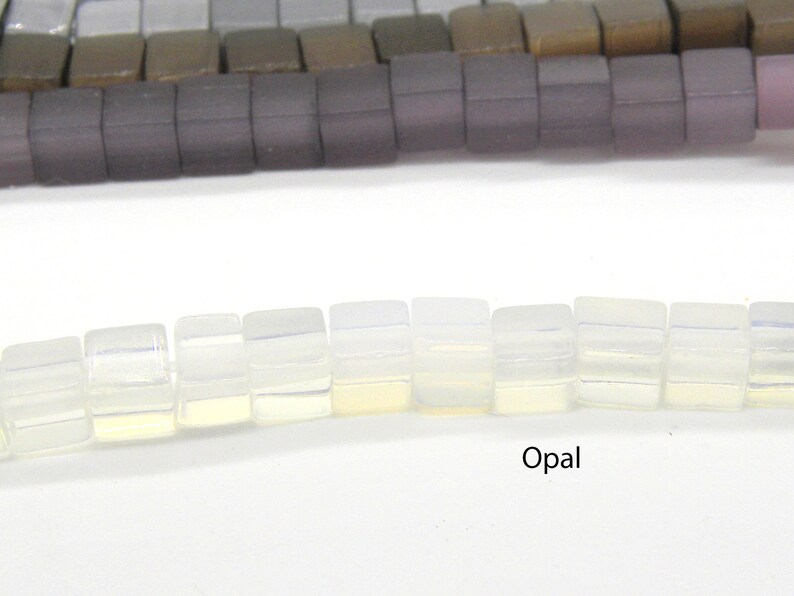 4 Mm Cat Eye Glass Cube Beads - Choice of Colours (1 Strand of 90 ...