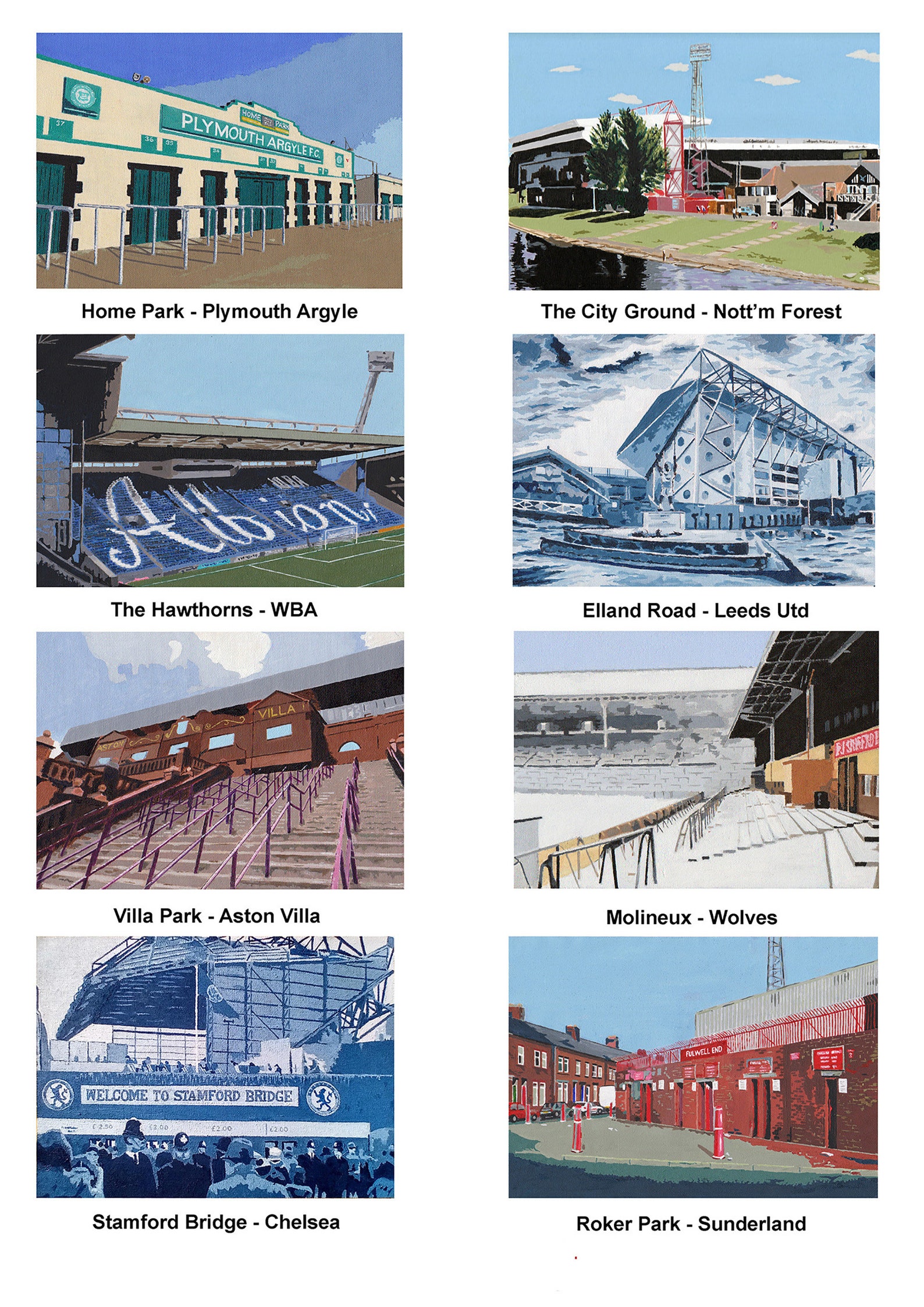 Maine Road Manchester City FC Retro Print From My Original Painting ...