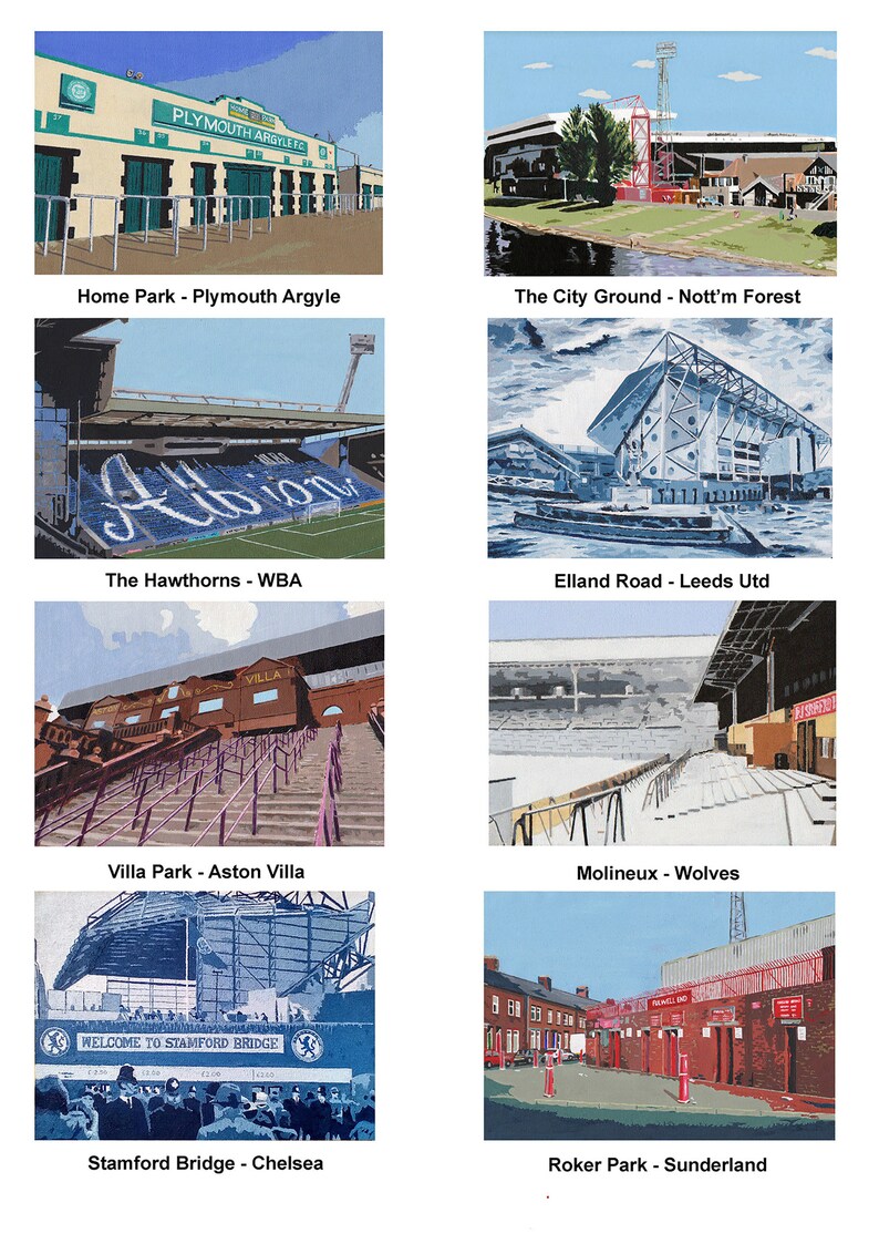Maine Road Manchester City FC Retro Print From My Original Painting ...