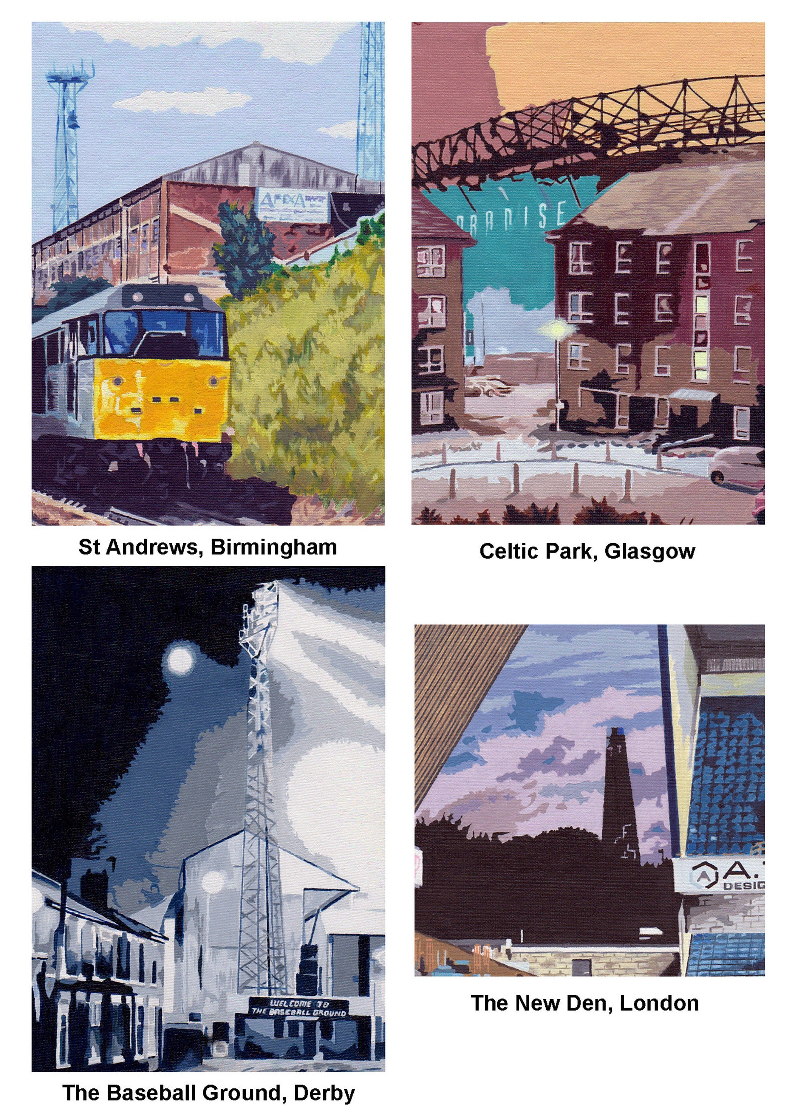 Maine Road Manchester City FC Retro Print From My Original Painting ...