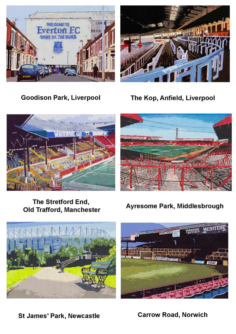 Maine Road Manchester City FC Retro Print From My Original Painting ...