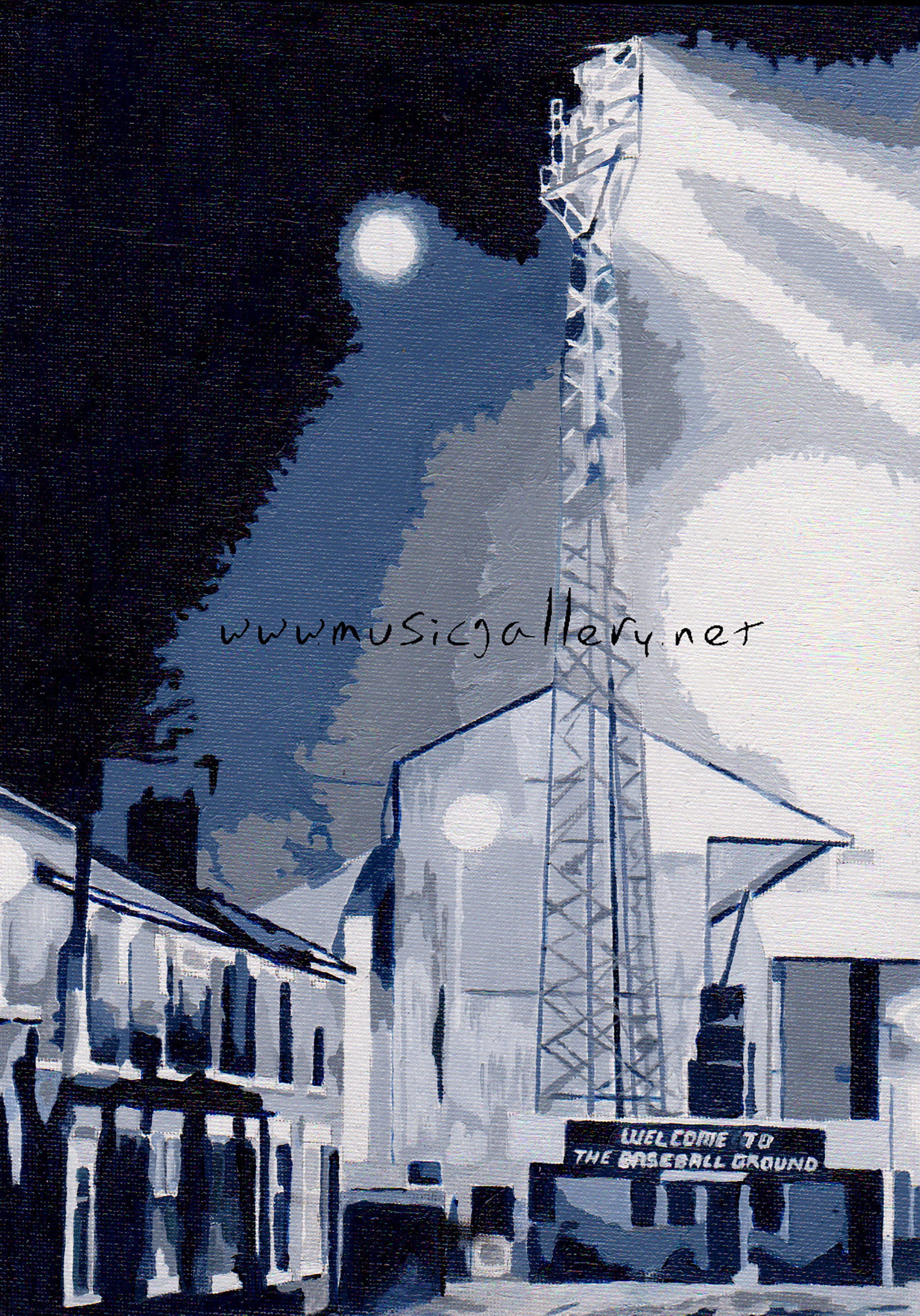 Baseball Ground Derby County original painting oils on canvas | Etsy