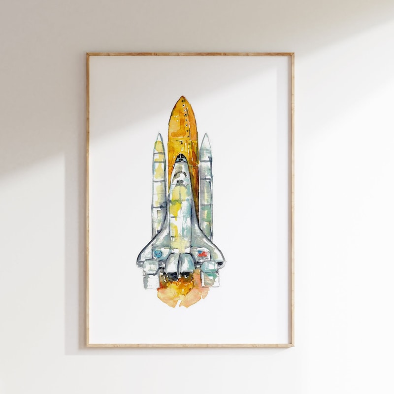 Rocket Ship Art - Etsy