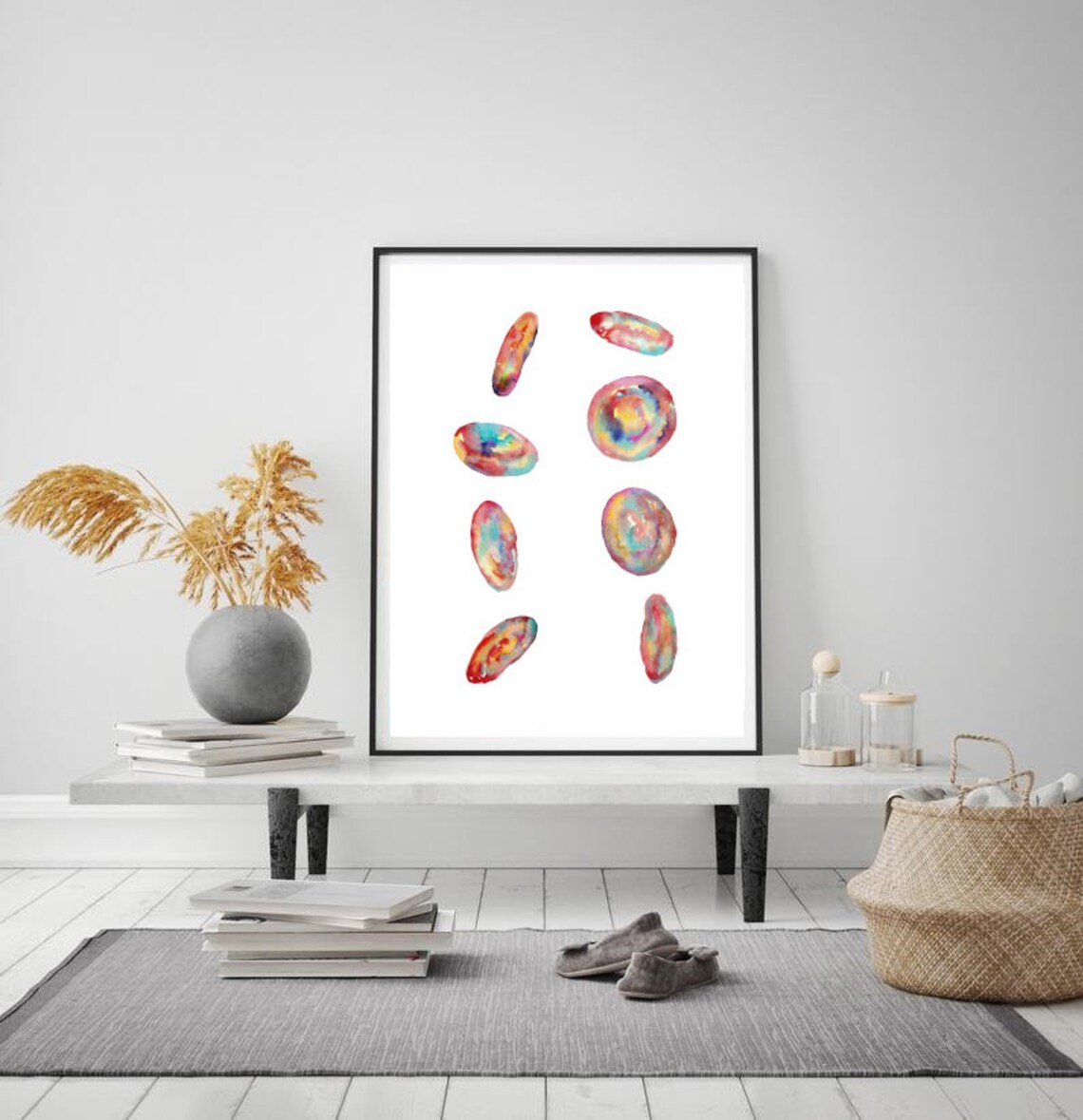 Impresión de arte de las células sanguíneas acuarela genética | Etsy