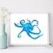 Octopus Watercolor Painting Print Art Animal Illustration - Etsy