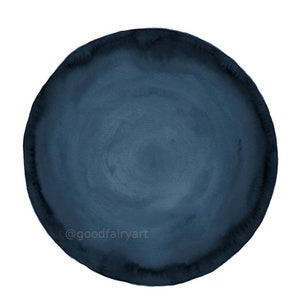 Moon Indigo Print Set of 6 Prints Watercolor Painting Print Moon Phases ...