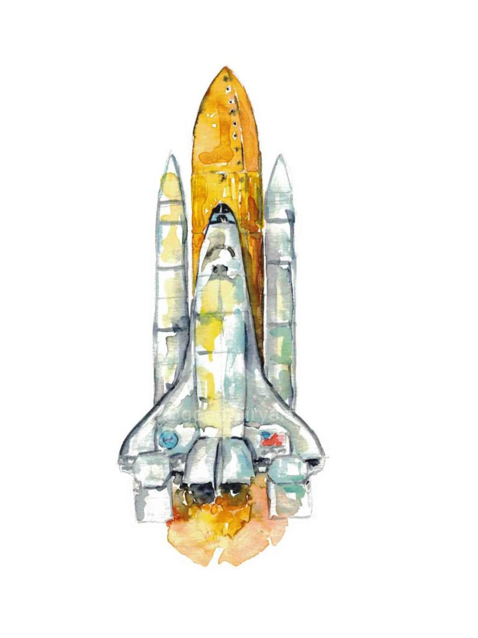Spaceship Print Shuttle Space Ship Kids Room Wall Decor - Etsy