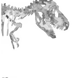 Set of 3 Dinosaurs Painting Watercolour Dino Trex T-rex Wall Art ...
