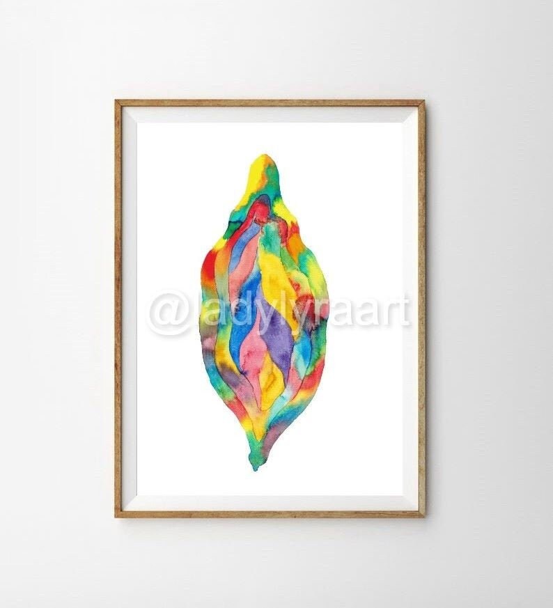 Yoni Art Print Watercolor Painting Gift Drawing Sketch - Etsy Canada
