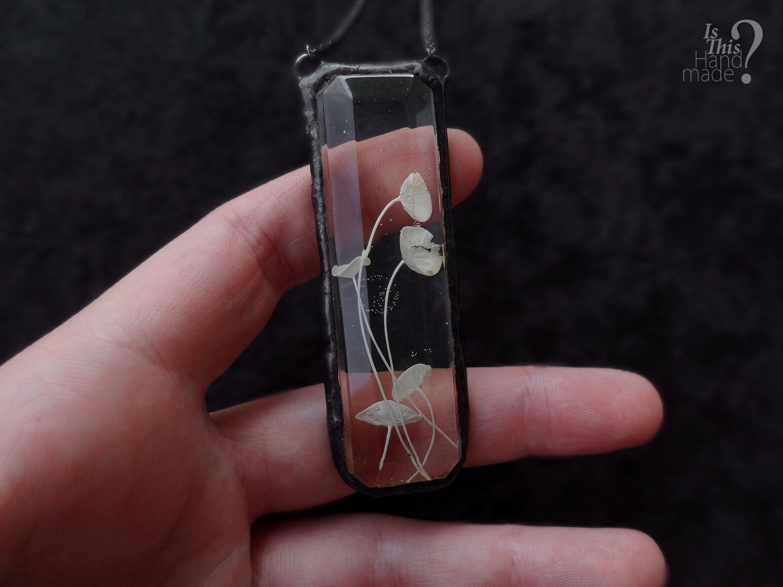 White Sea Mushroom Sea Algae Pendant Botanical Jewelry - Etsy