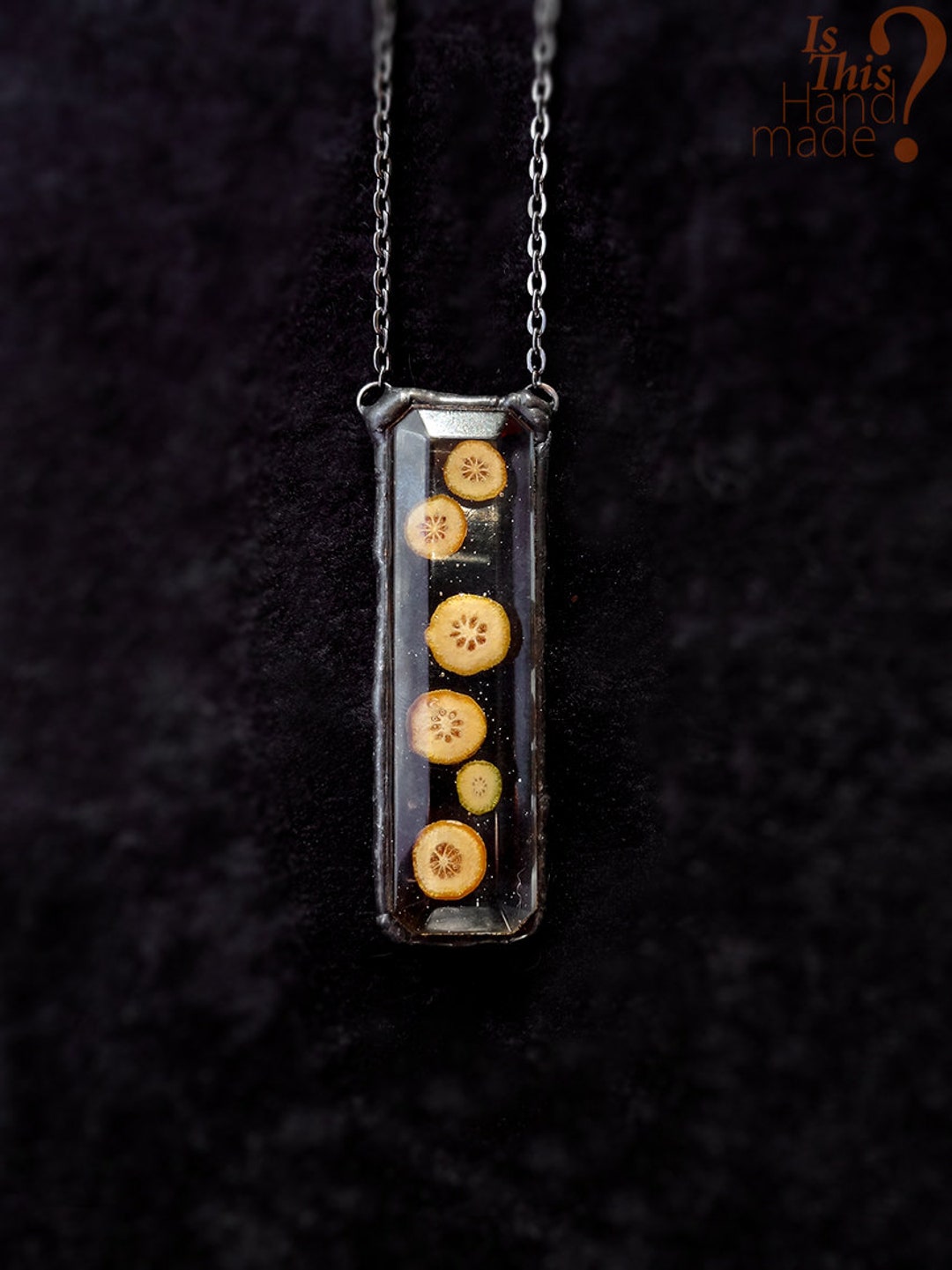 Lemon Slices, Resin Pendant, Lemon in Resin, Pendant Necklace, Fruit in ...