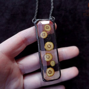 Lemon Slices, Resin Pendant, Lemon in Resin, Pendant Necklace, Fruit in ...