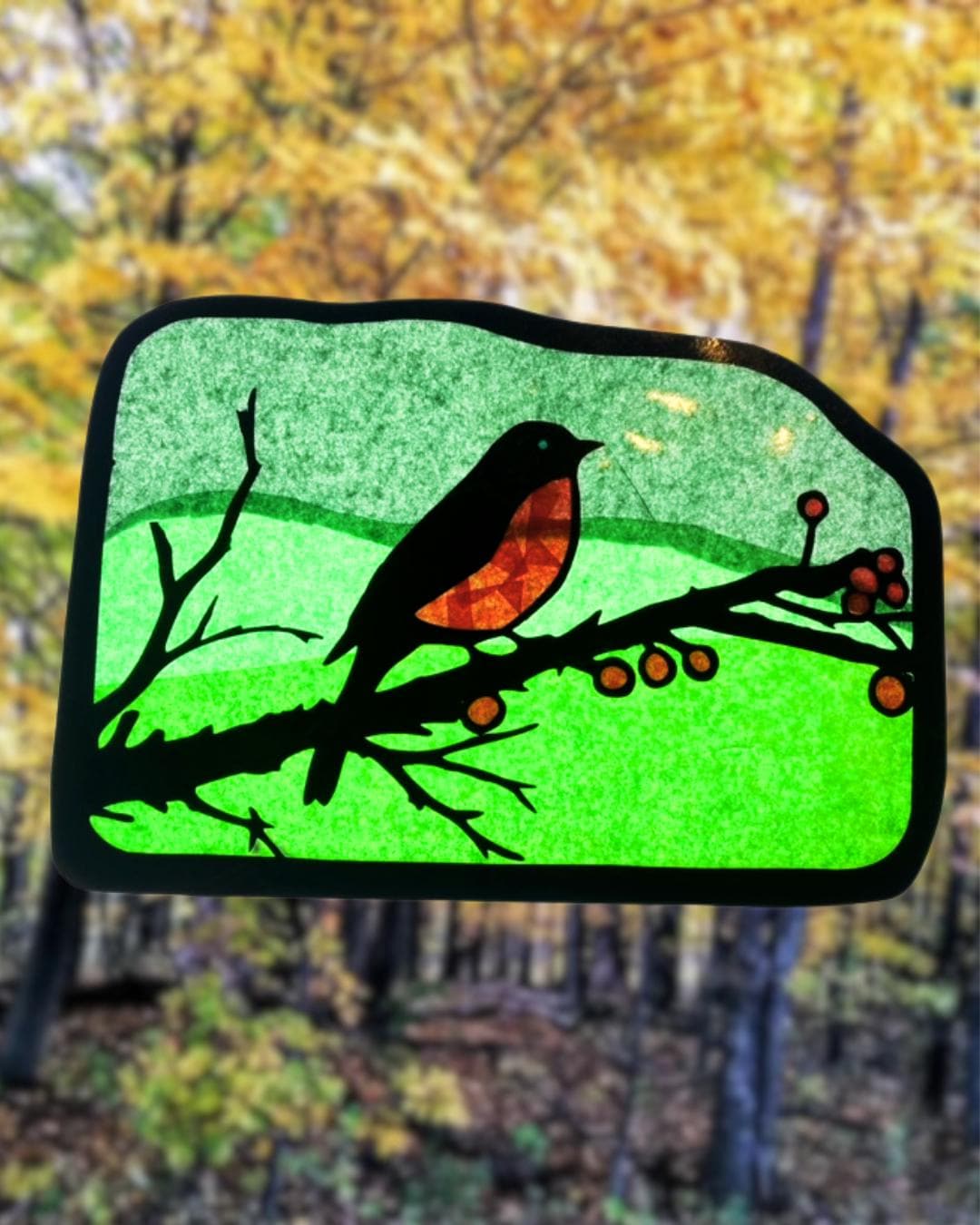 Waldorf Window Transparancy - Digital Template- Spring Robin - Etsy