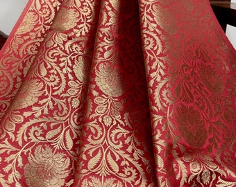 Red and Gold Fabric - Etsy