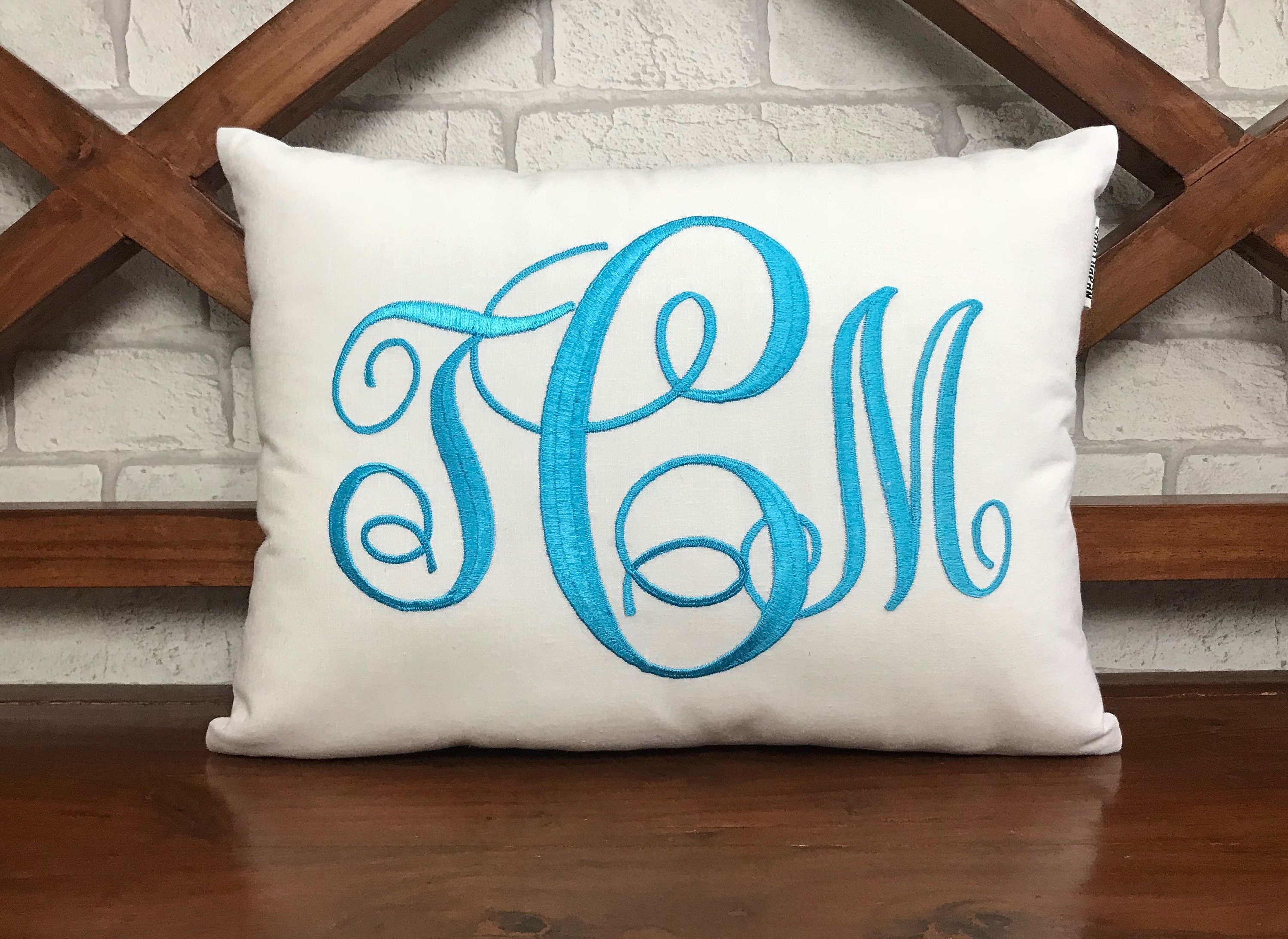 Vinyl Monogram Pillows