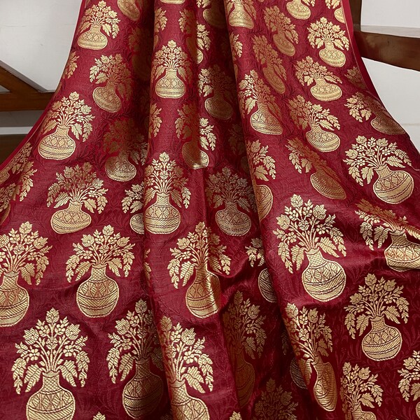 Red Gold Brocade - Etsy