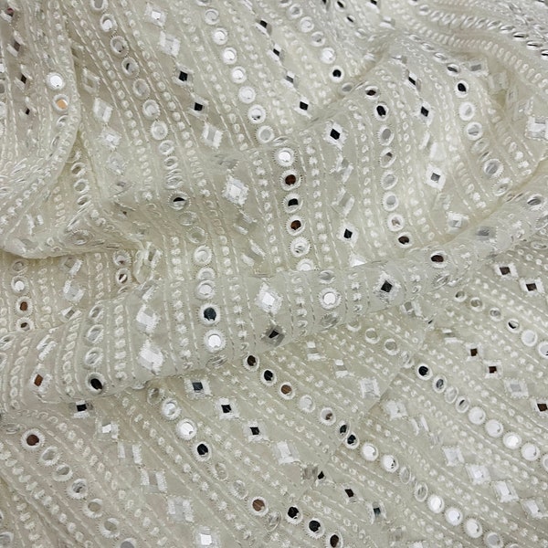 Mirror Work Fabric - Etsy