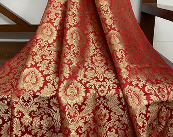 Red and Gold Fabric - Etsy