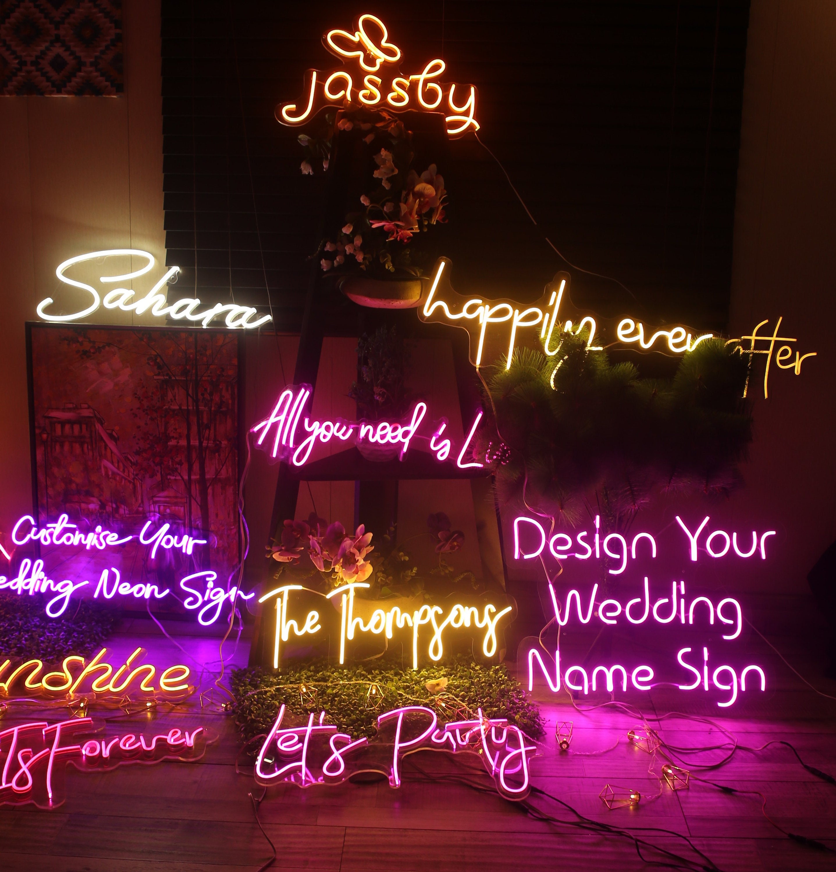 Wedding Neon Sign Custom Neon Sign Wedding Gift Wedding Decor Last Name ...