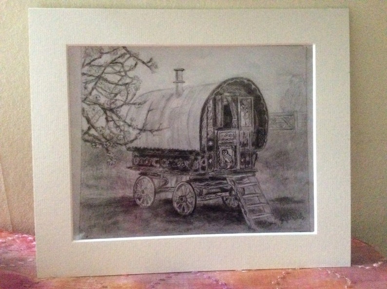 Gypsy Wagon Print From My Original Pencil Drawing - Etsy