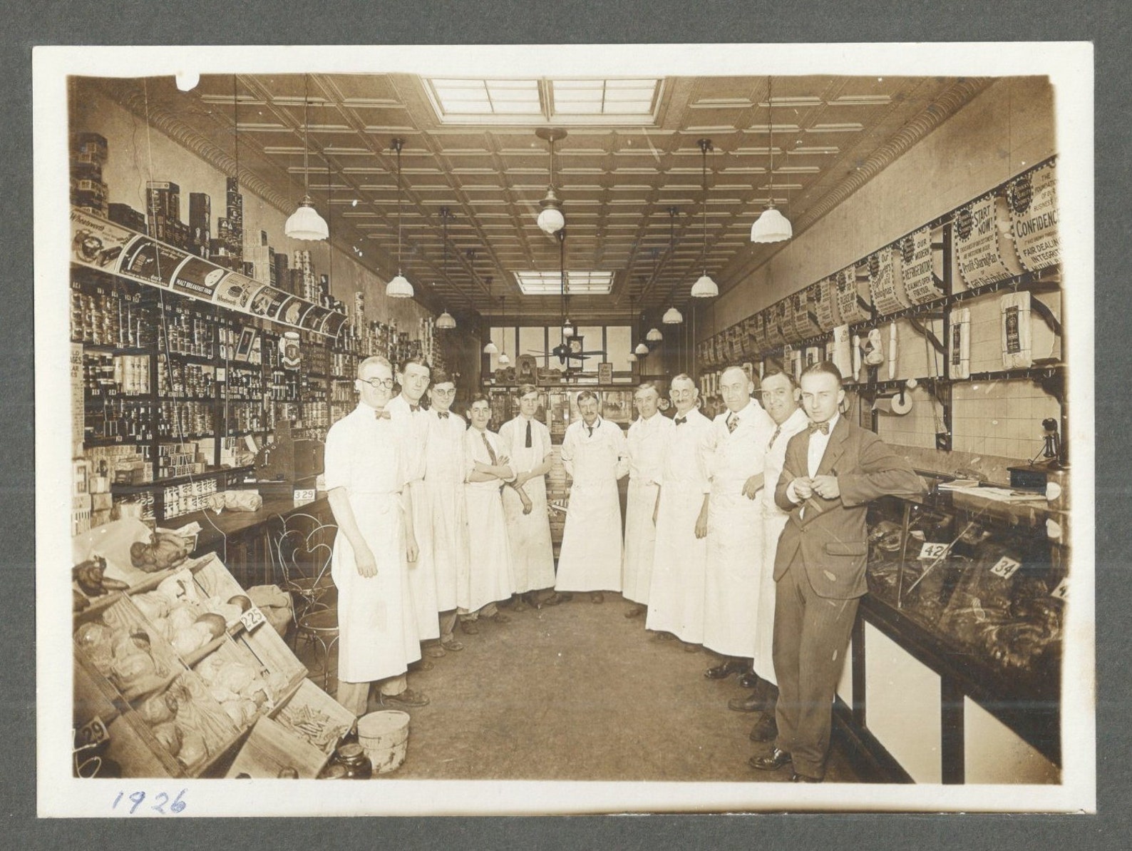 Ny's BOHACK'S Grocery Store Interior, Butcher Counter, New York 1926 ...