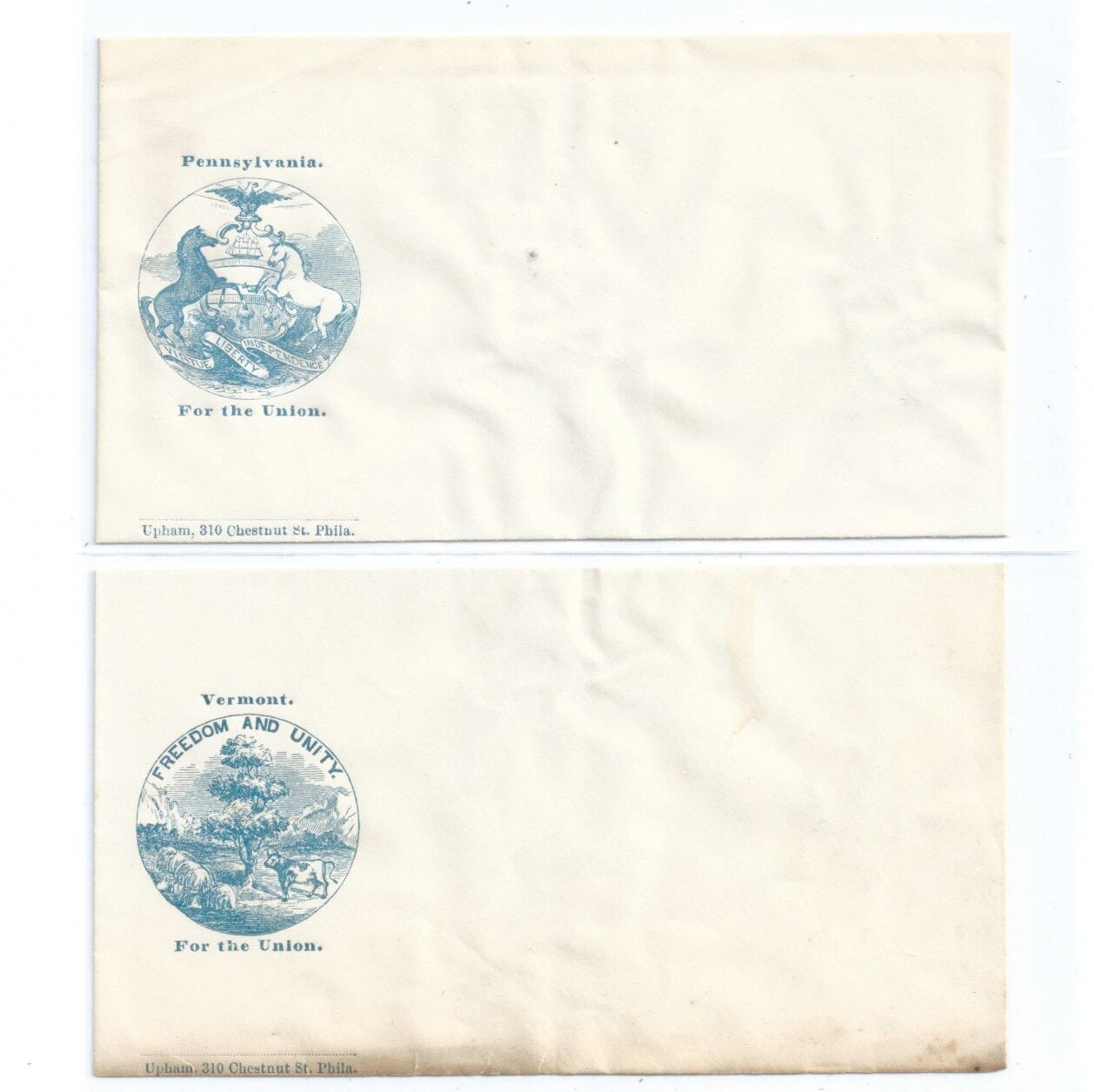 5 Civil War Patriotic Covers Wartime Envelope Art Ca 1860s United ...