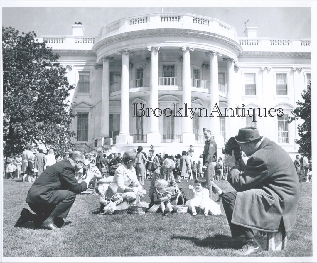 1963 JFK White House Easter Egg Roll 8 X 10 Black and White Glossy ...
