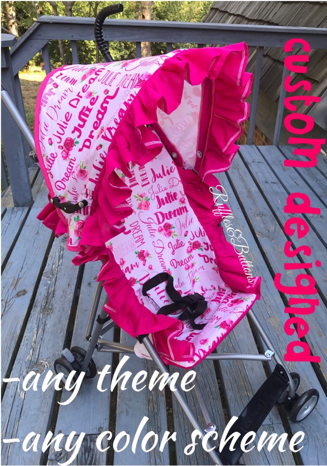 Custom Designed Umbrella Stroller, Baby Shower Gift, Over the Top ...