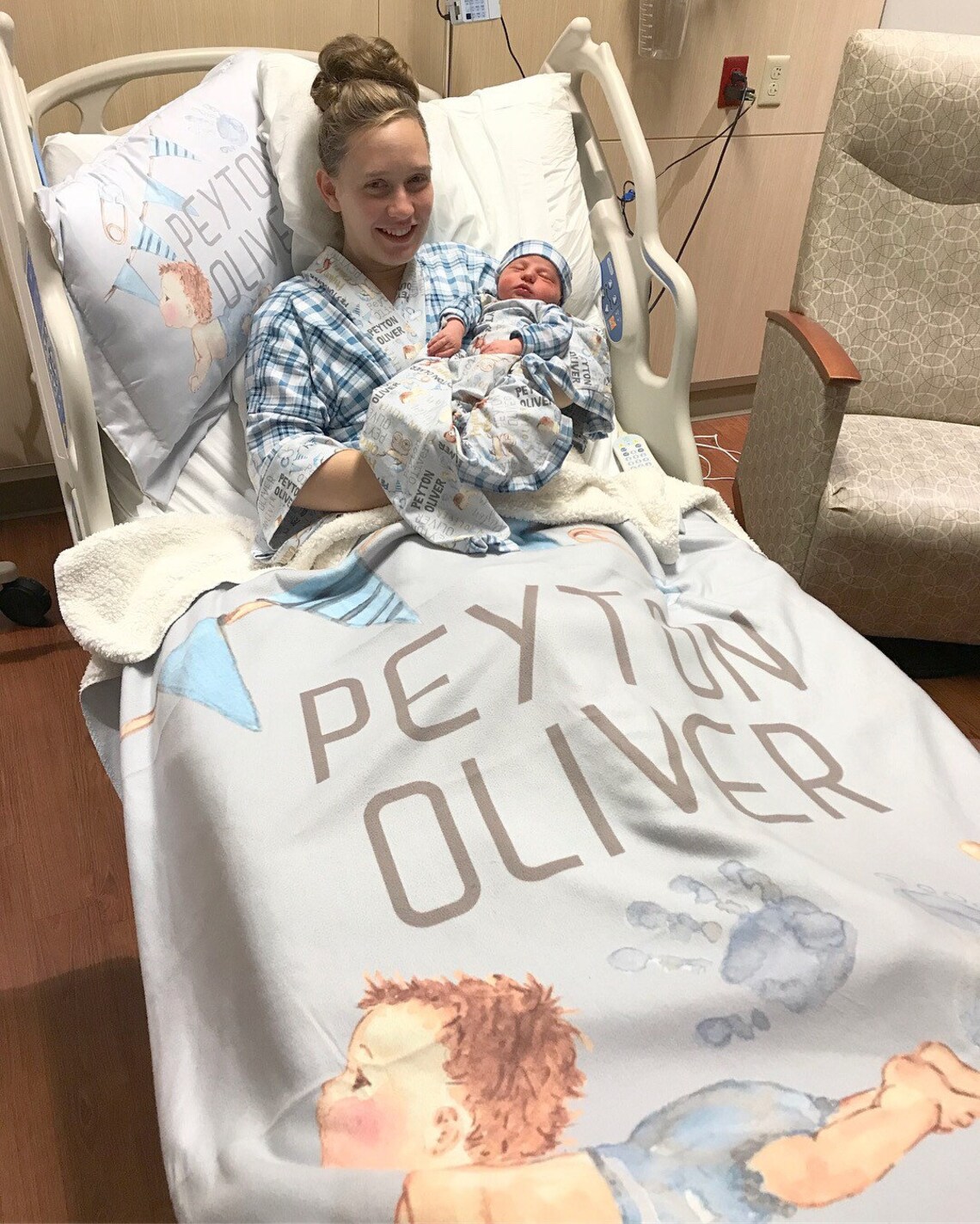 Custom Designed Hospital Set Hospital Robe Baby Gown | Etsy