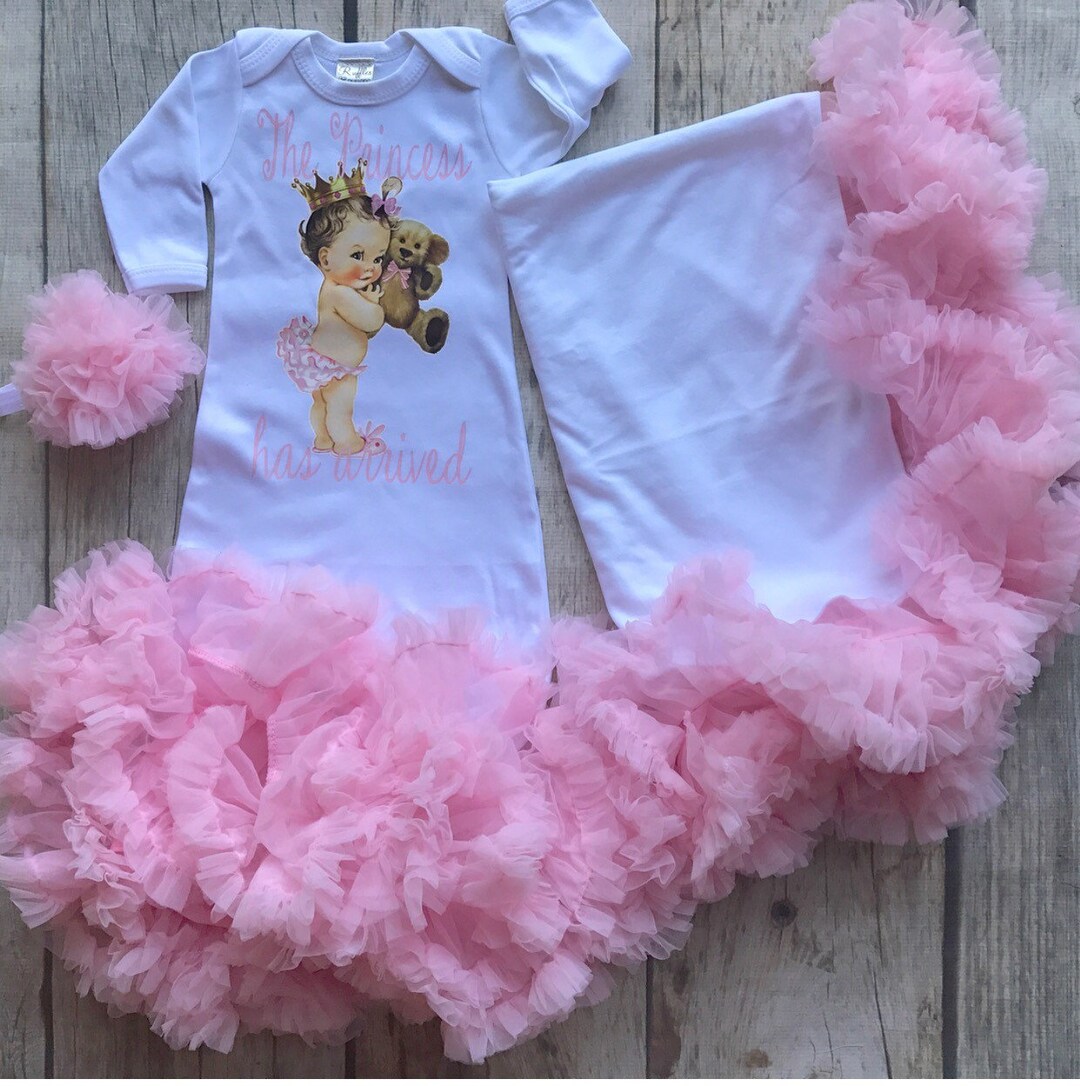Princess Gown Set, the Princess Has Arrived, Baby Girl Gown, Tutu Petti ...