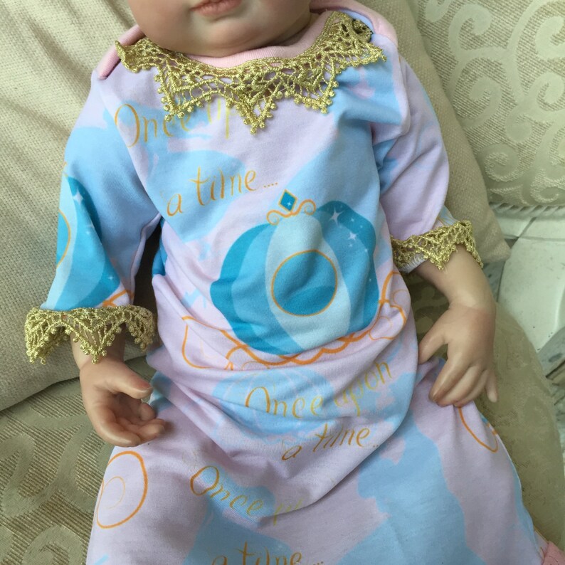 Princess Baby Gown, Pink and Gold, Baby Girl Gown, Baby Crown, Infant ...