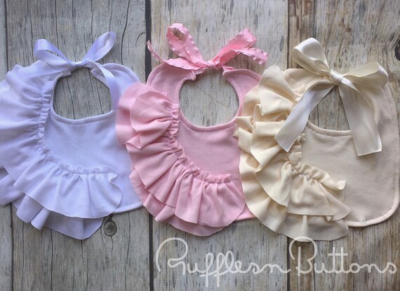 Fancy baby bib ruffle bib baby girl bib church bib photo | Etsy