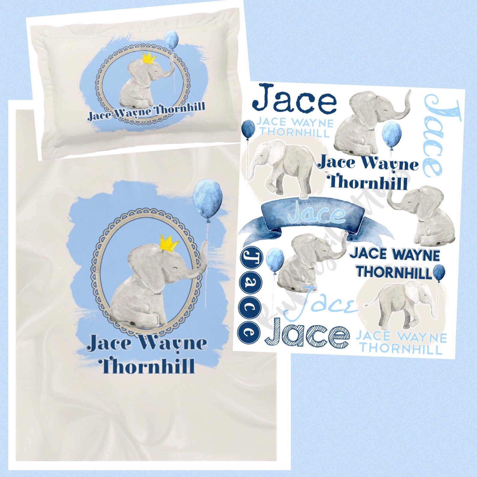 Elephant Baby Set Hospital Set Baby Shower Gift Baby Boy | Etsy