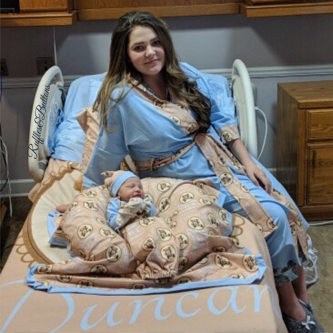 Custom Designed Hospital Set Hospital Robe Baby Gown | Etsy