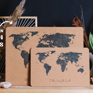 Virginia State Map, Cork Push Pin Map on Solid Cork With Personalized ...