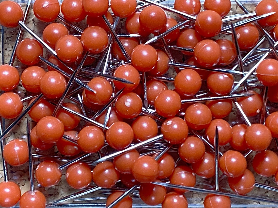 Red Round Head Push Pin Tacks, Pack of 20 MAP TACKS - Etsy