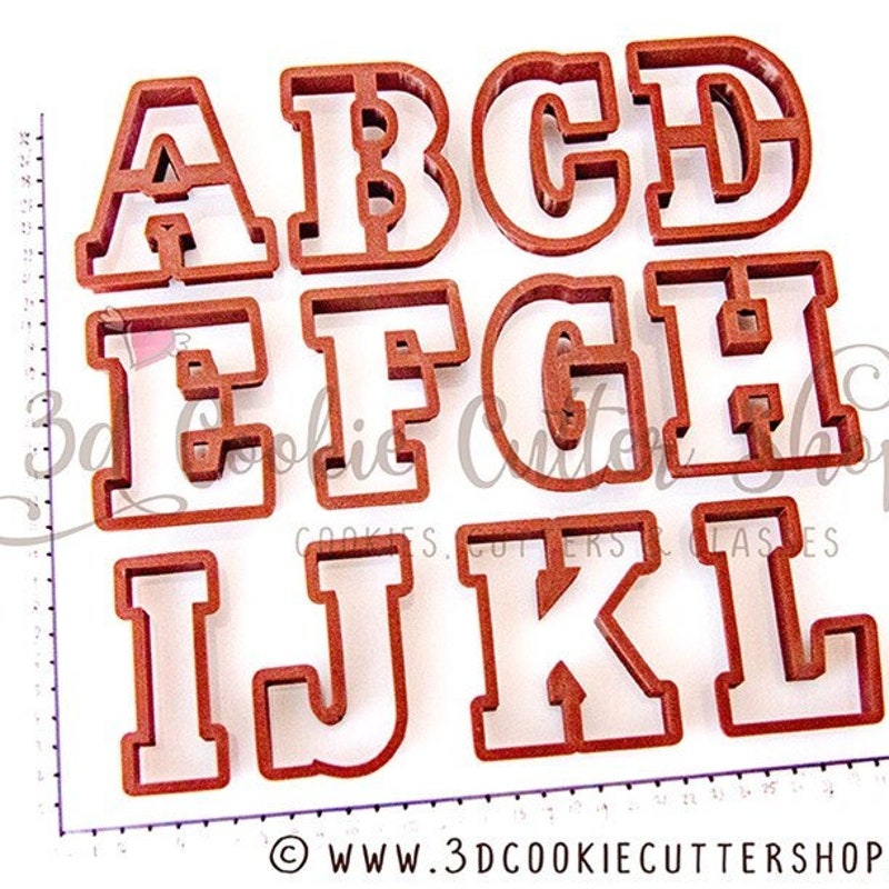Alphabet Fondant Cutters - Etsy