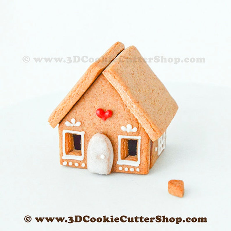 Tiny Gingerbread House 3 Cookie Cutter Set - Etsy
