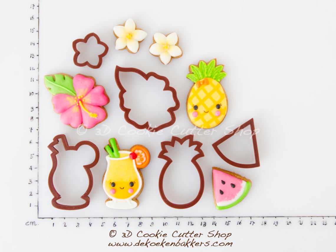 Tropical Party Mini Cookie Cutter Set - Etsy